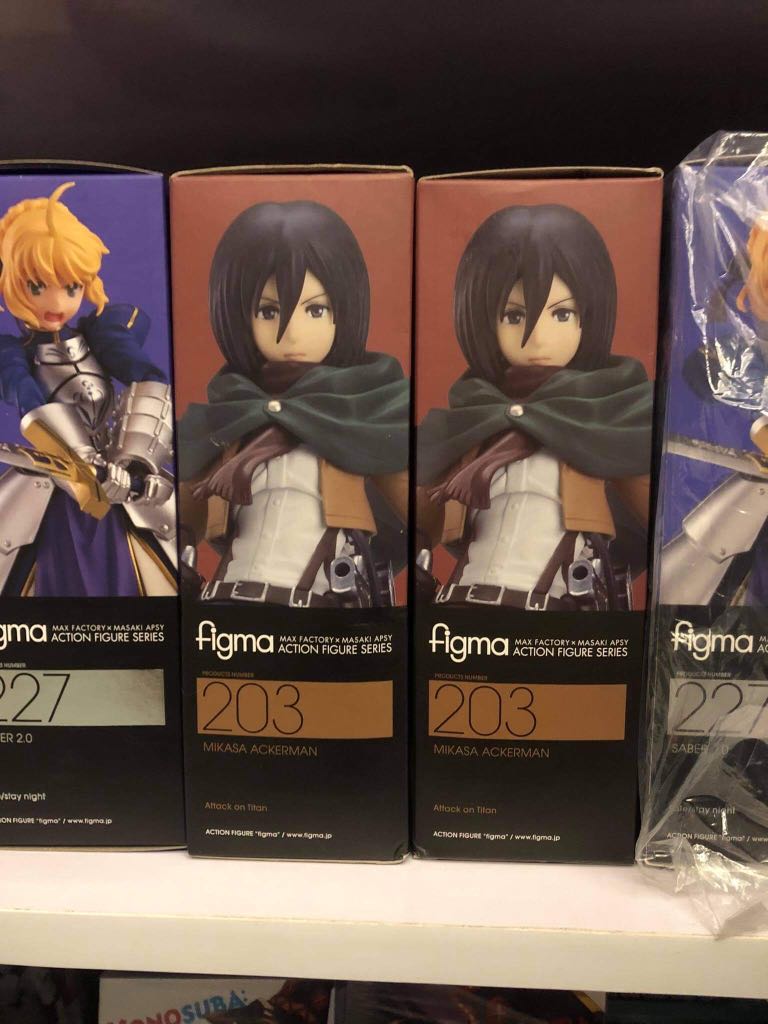 Aot figma 203 Mikasa ackerman (rare), Hobbies & Toys, Memorabilia ...