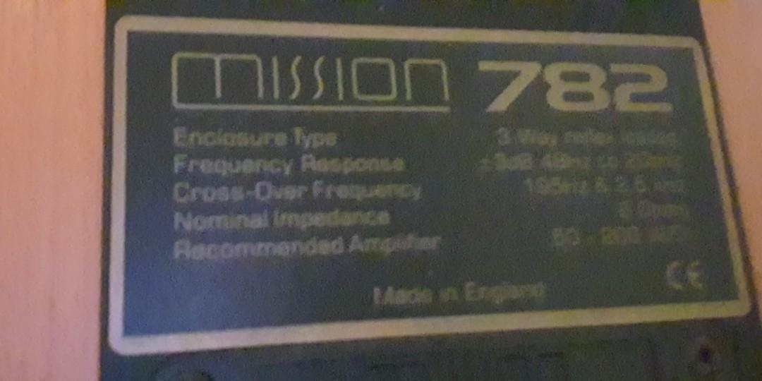 Mission 782 floor standing 3 way speakers, Electronics, Audio on Carousell