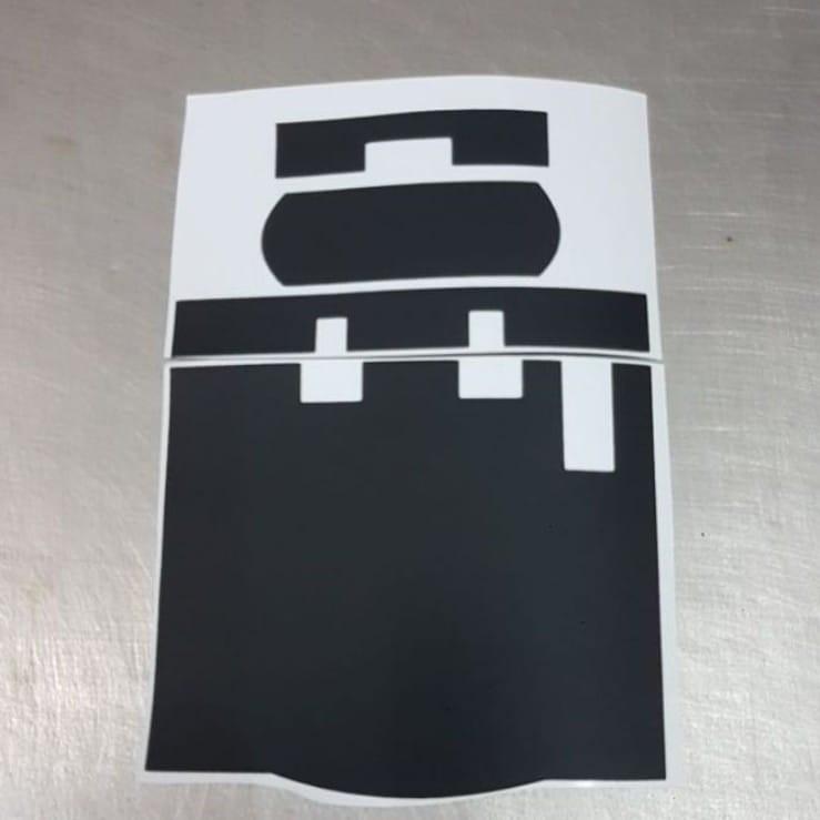 Motorbike Erp iu Unit Slim carbon fiber iu Stickers. black, yellow, red ...