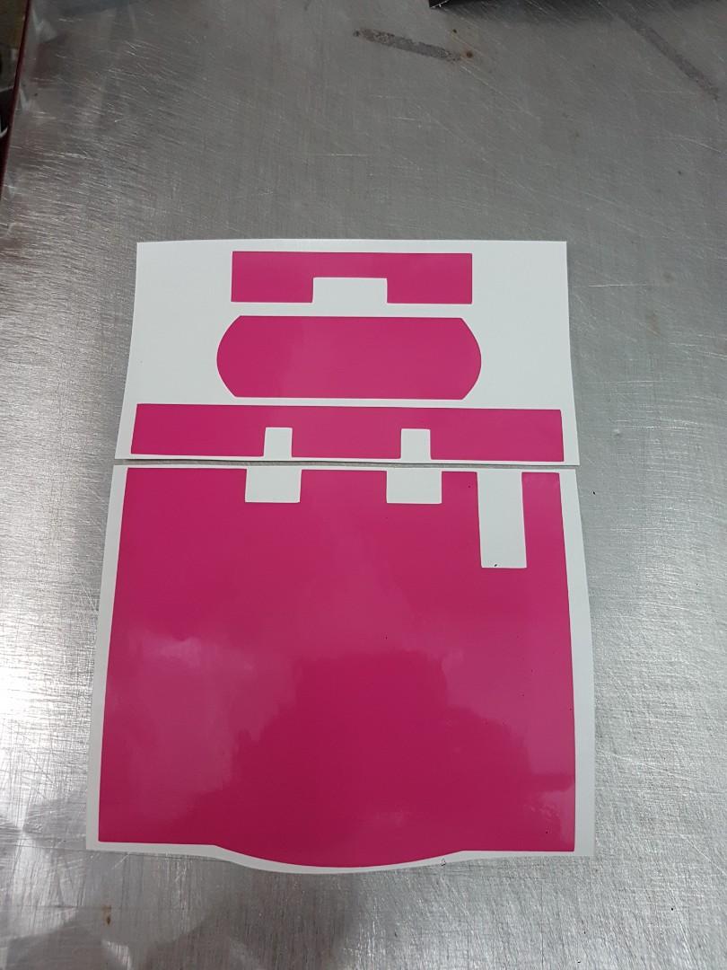 Motorbike Erp iu Unit Slim carbon fiber iu Stickers. black, yellow, red ...