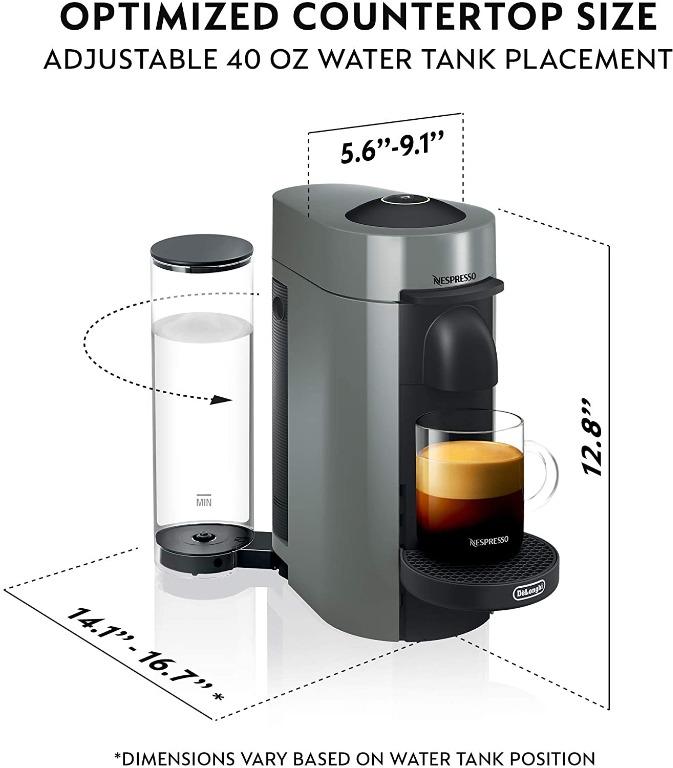Nespresso VertuoPlus Black/Grey - USA Version Vertuo Plus, TV & Home ...