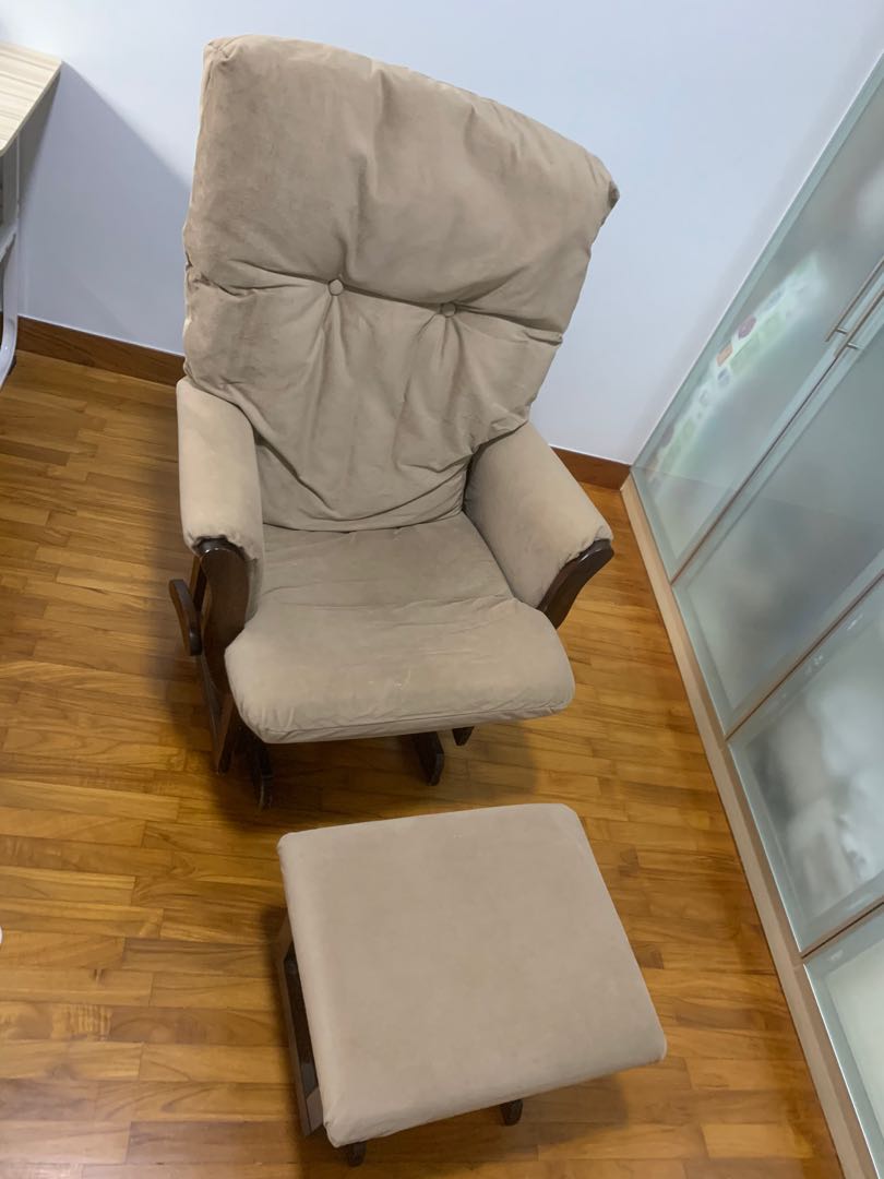Nursing chair with gliding ottoman, Babies & Kids, Baby Nursery & Kids ...