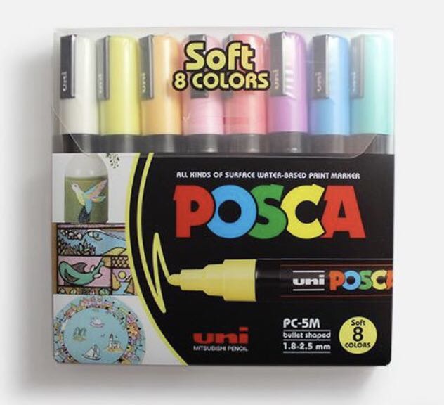 Posca markers, posca pastel markers, water based marker, watercolour ...