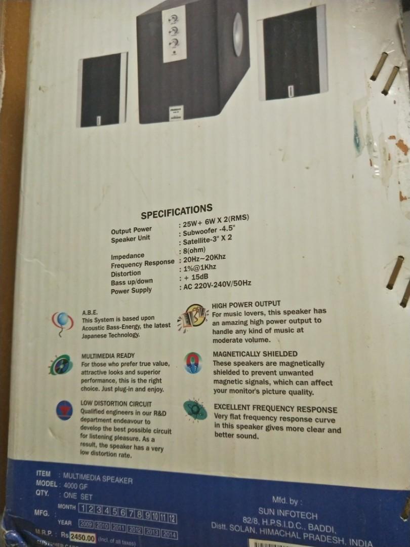 Promax 2.1 speakers set, Electronics, Audio on Carousell