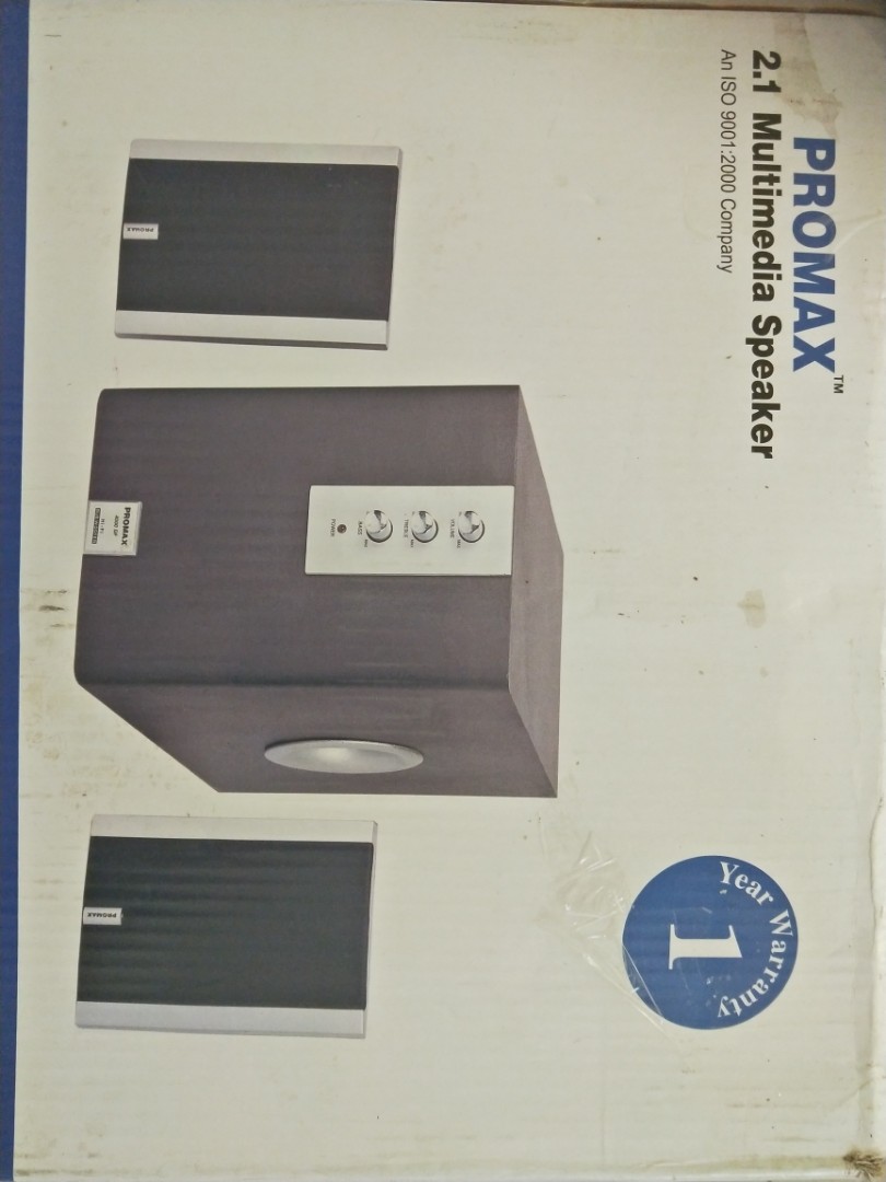 Promax 2.1 speakers set, Electronics, Audio on Carousell