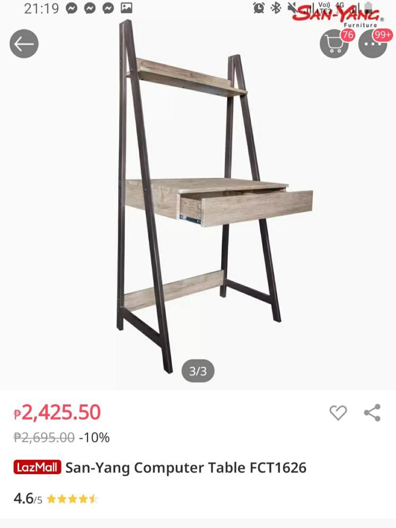 San-Yang Computer Table (pre-loved), Furniture & Home Living, Furniture ...