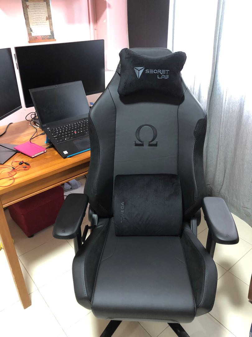 Brand new Secret Lab Omega black gaming chair, Furniture & Home Living ...