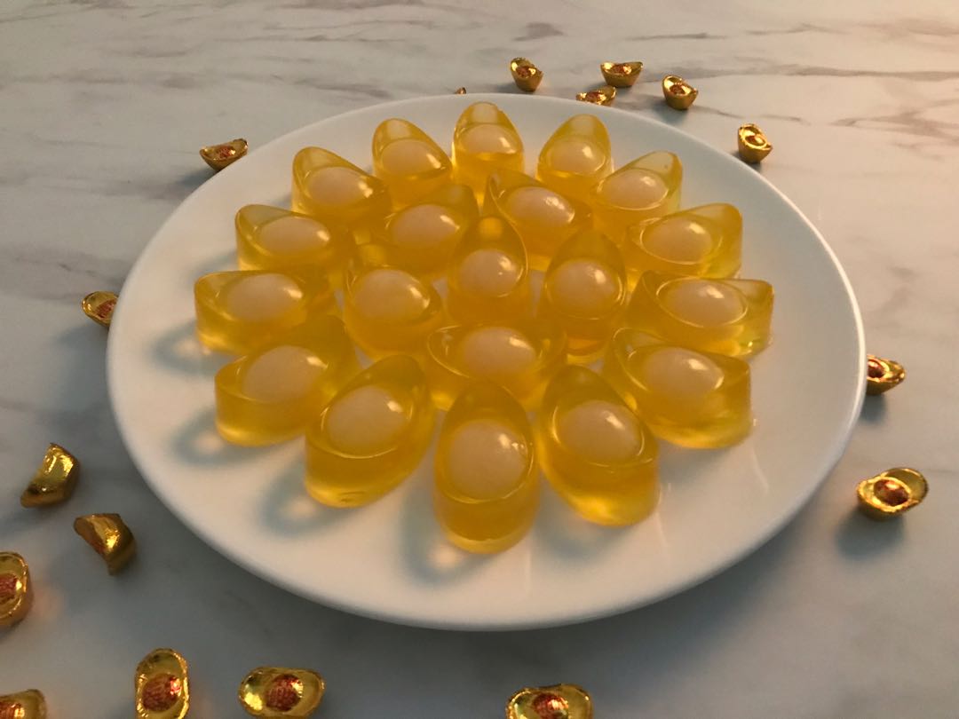 Lucky Ingot Konnyaku Jelly with Fruit Gem, Food & Drinks, Chilled ...