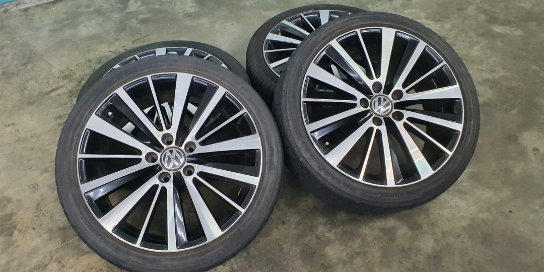 Used 18" Original VW Rims with Tyres, Car Accessories, Tyres & Rims on ...