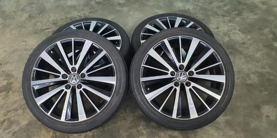 Used 18" Original VW Rims with Tyres, Car Accessories, Tyres & Rims on ...