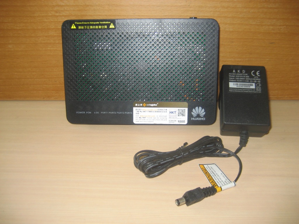 HUAWEI 華為 EchoLife HG8040H5 光纖 WiFi Modem Router 適合還機 HKT PCCW 電訊盈科 網上行 ...