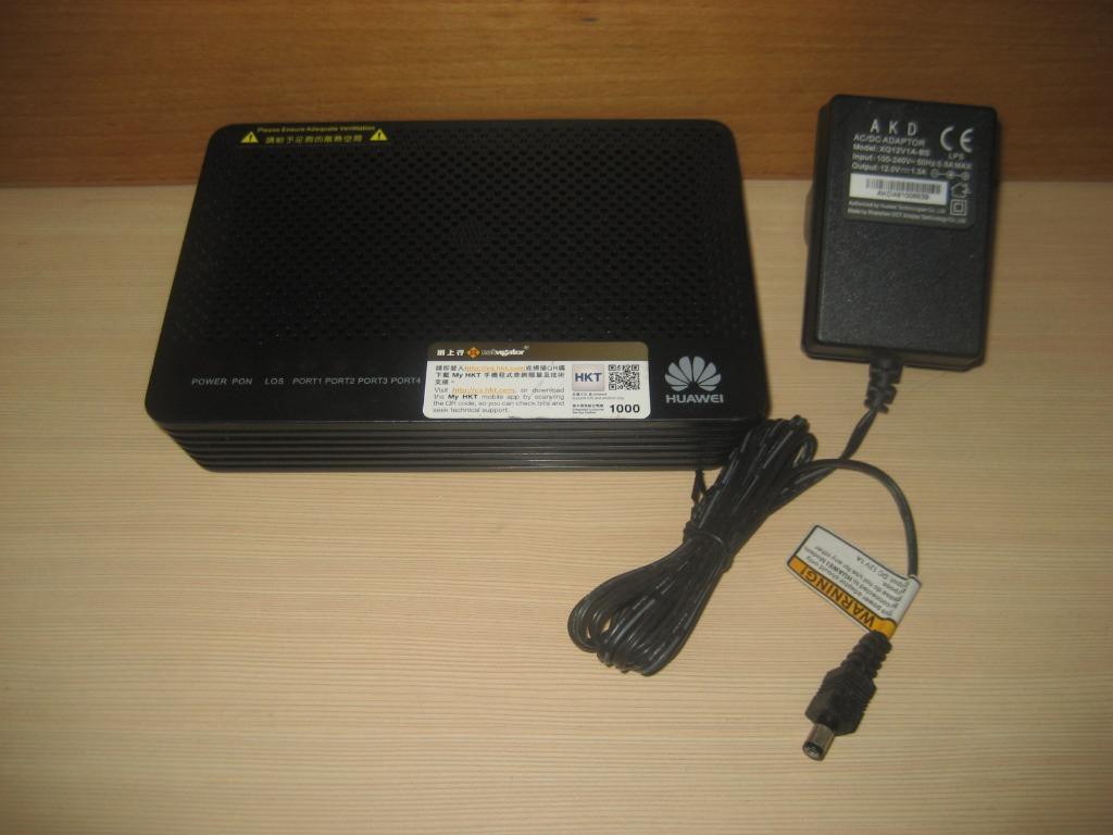 HUAWEI 華為 EchoLife HG8040H5 光纖 WiFi Modem Router 適合還機 HKT PCCW 電訊盈科 網上行 ...