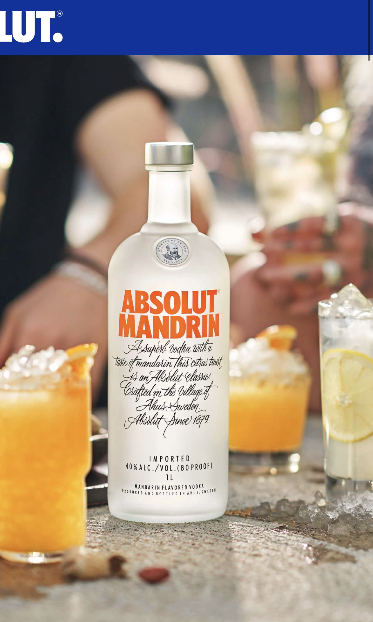 ABSOLUT MANDARIN 1 LITRE, Food & Drinks, Alcoholic Beverages on Carousell