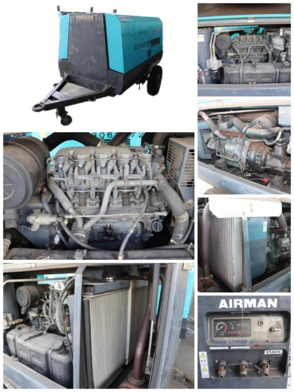 AIRMAN PDS 175S TRAILER MOUNTED 175CFM AIR COMPRESSOR, Commercial ...