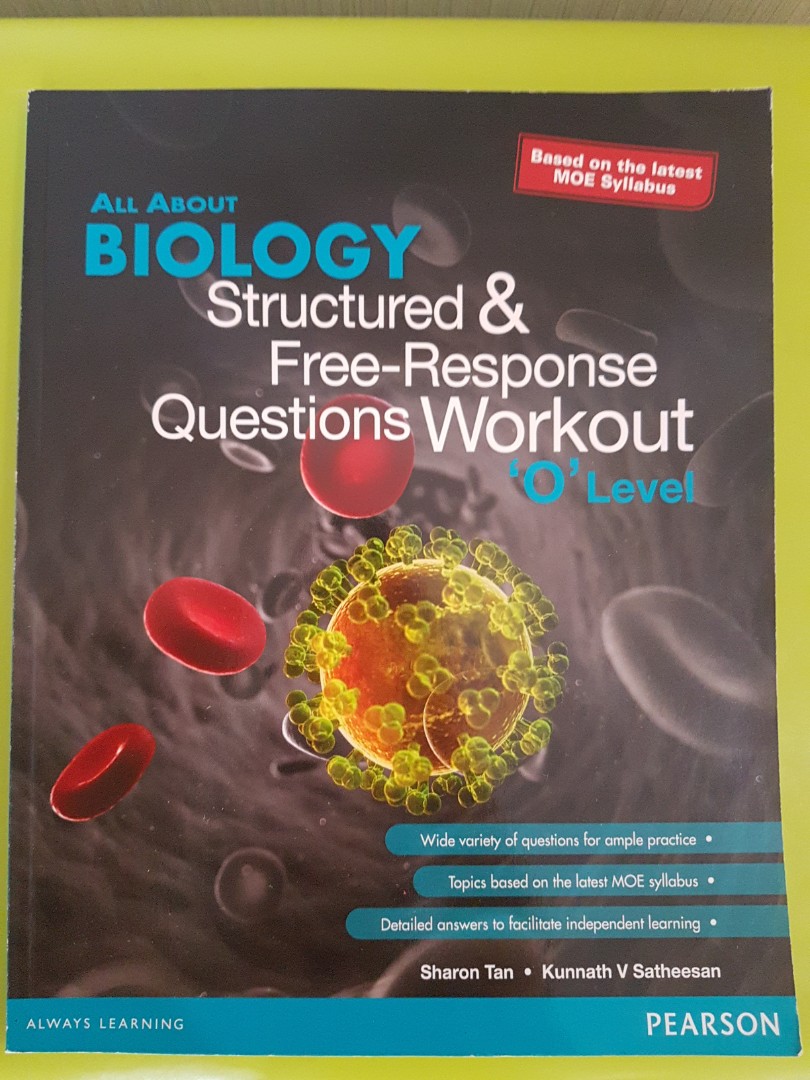 All About Biology Structured & Free-Response Questions Workout (O-Level ...