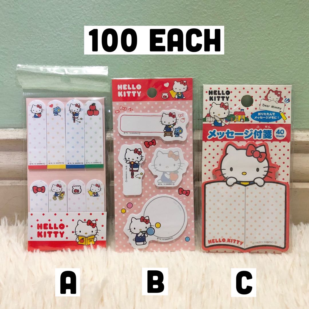 [Authentic] Hello Kitty Post its from Japan, Hobbies & Toys, Stationary ...