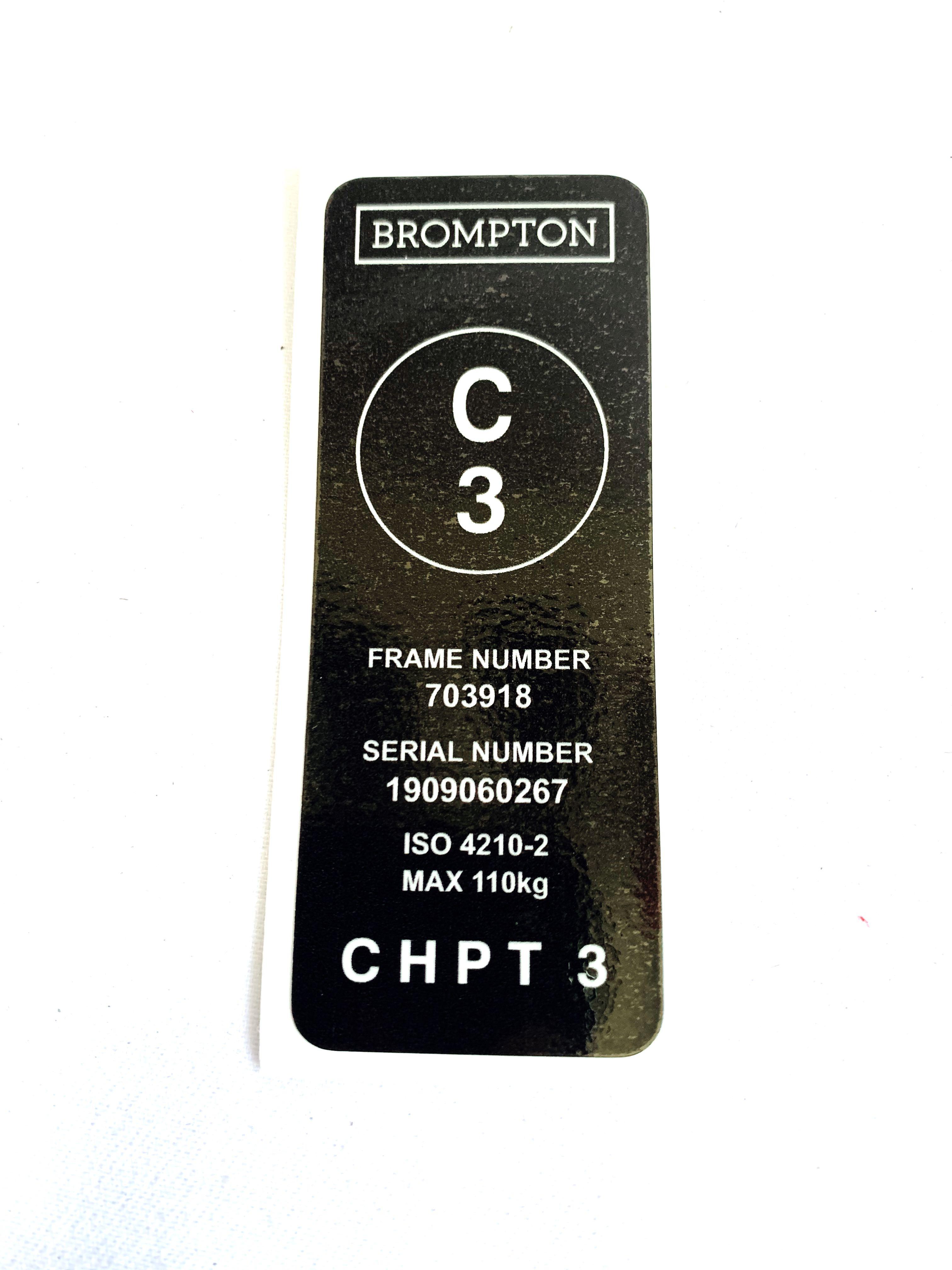 Brand New Brompton Back Frame Decal Sticker, Sports Equipment, Bicycles ...