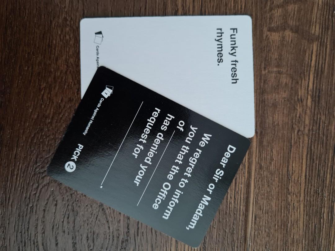 Cards Against Humanity (CAH) game with box and 4 expansion packs ...