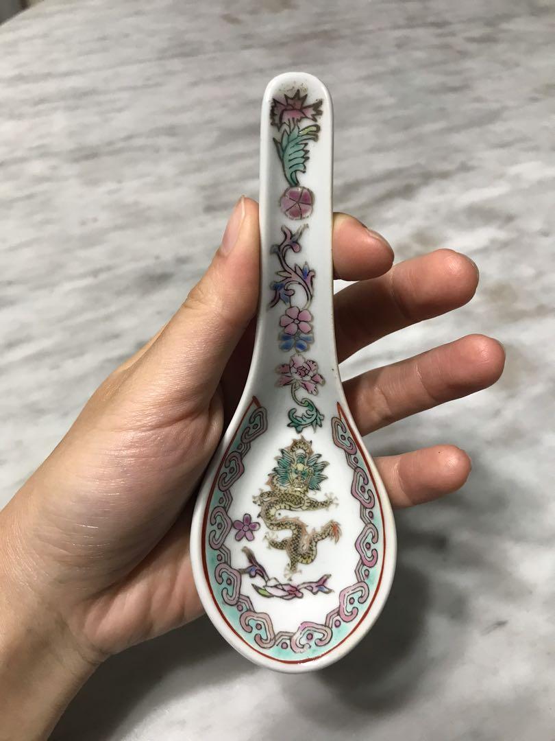 Chinese Porcelain Dragon Spoons ( 2 Pieces ), Furniture & Home Living ...