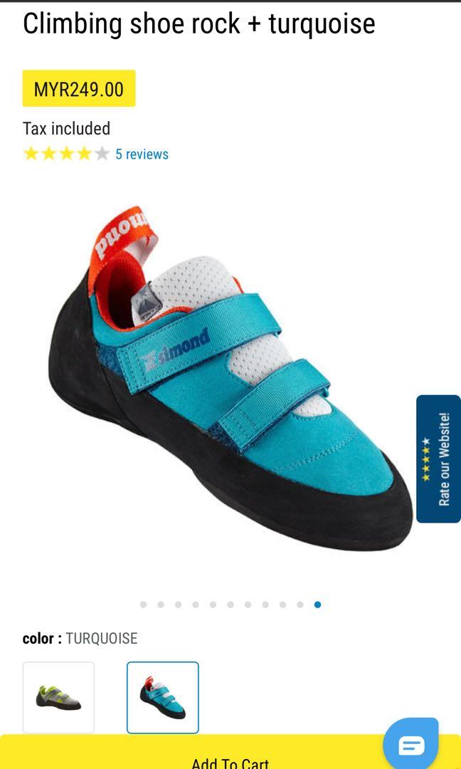 Decathlon SIMOND Climbing Shoes Rock/Indoor Gym - color Turquoise, Men ...