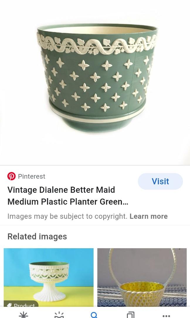 Vintage England Dialene Better Maid Planter Pot, Furniture & Home ...