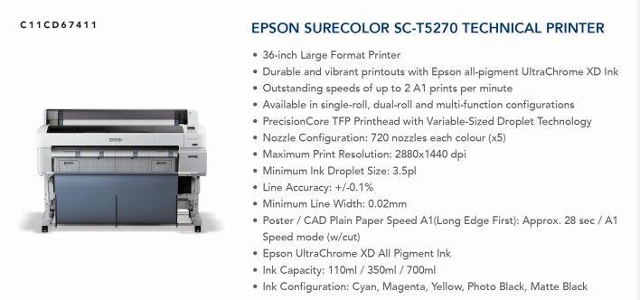 Epson SureColor SC-T5270 Technical Printer, Computers & Tech, Printers ...