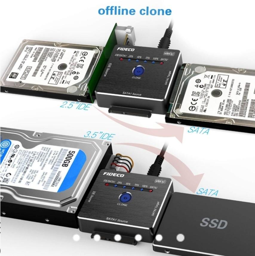 FIDECO USB 3.0 to SATA or IDE Hard Drive Adaptor Convertor Model:S3G ...
