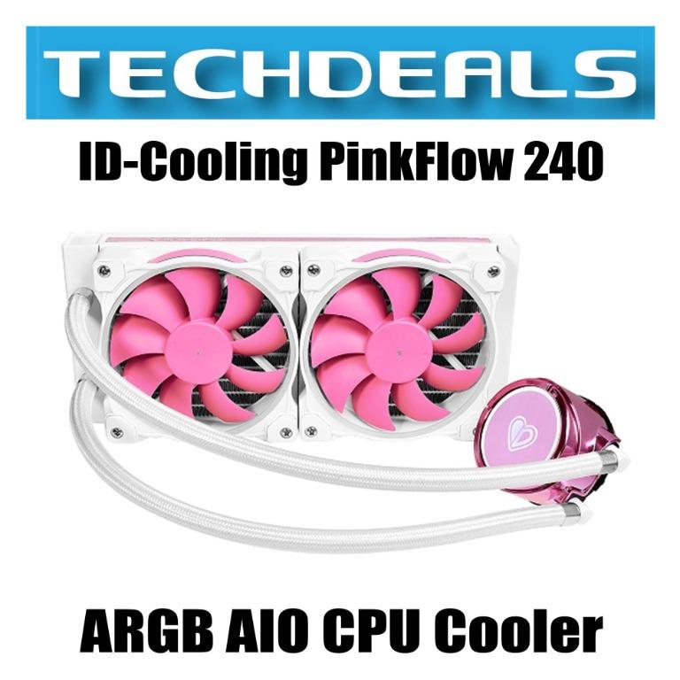 ID-Cooling PinkFlow 240 ARGB AIO CPU Cooler, Computers & Tech, Parts ...