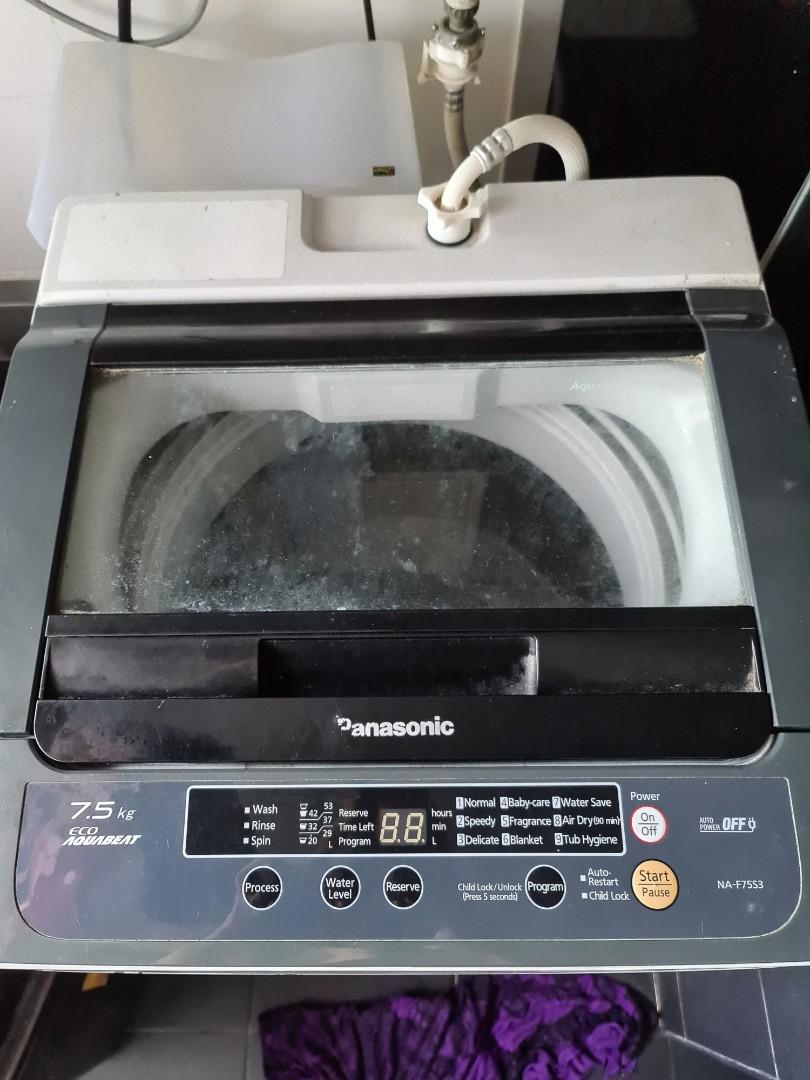 Panasonic Eco Aquabeat top load washing machine, washer, 7.5kg NA-F75S3 ...