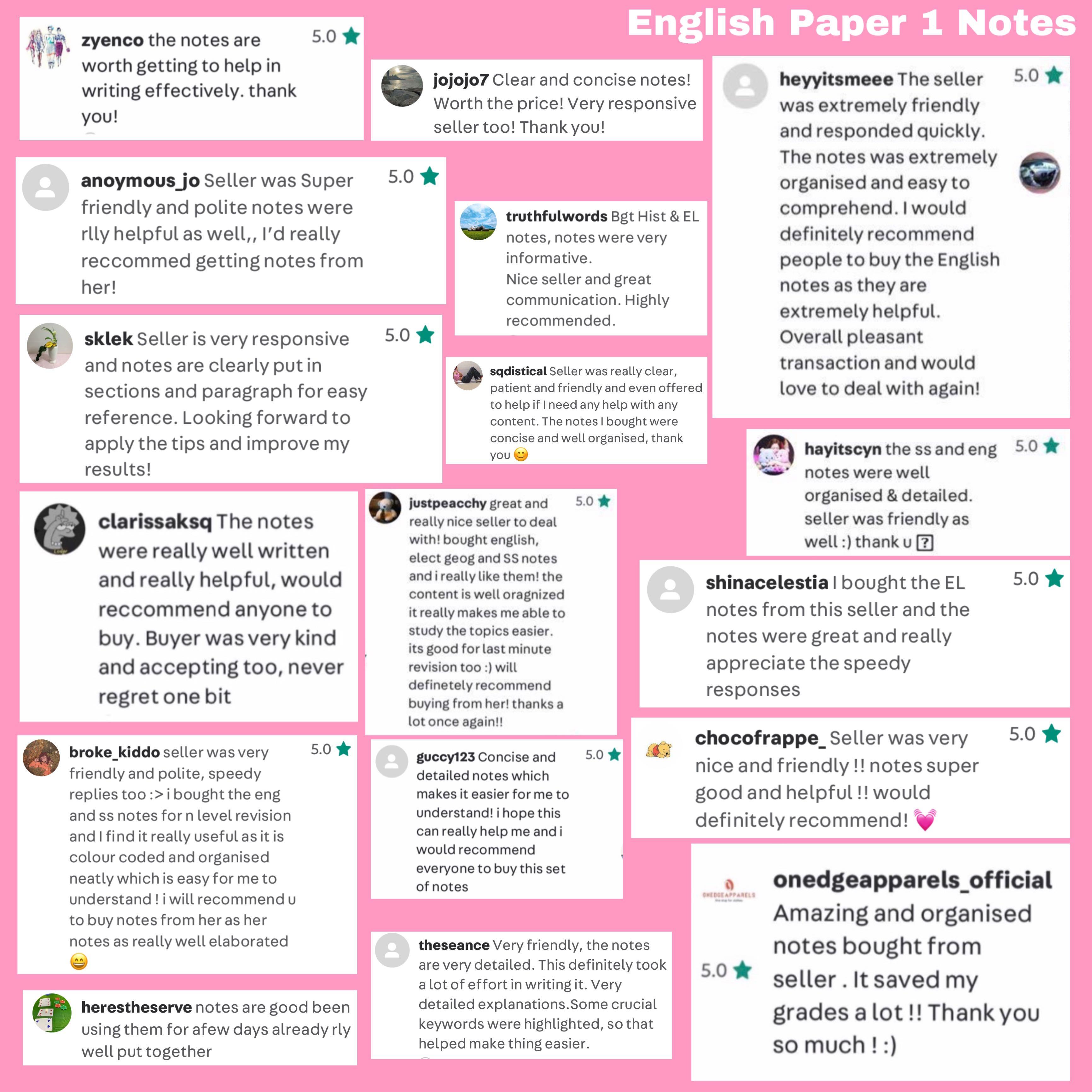 Sec 3/4 English Notes (paper 1) GCE O / NA / N Levels, essay ...