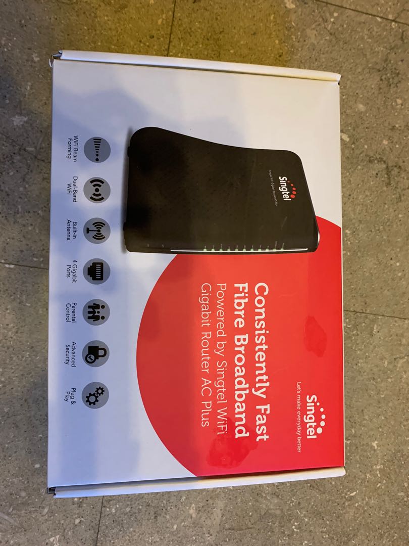 SingTel fibre broadband Gigabit Router AC Plus, Electronics, Others on ...