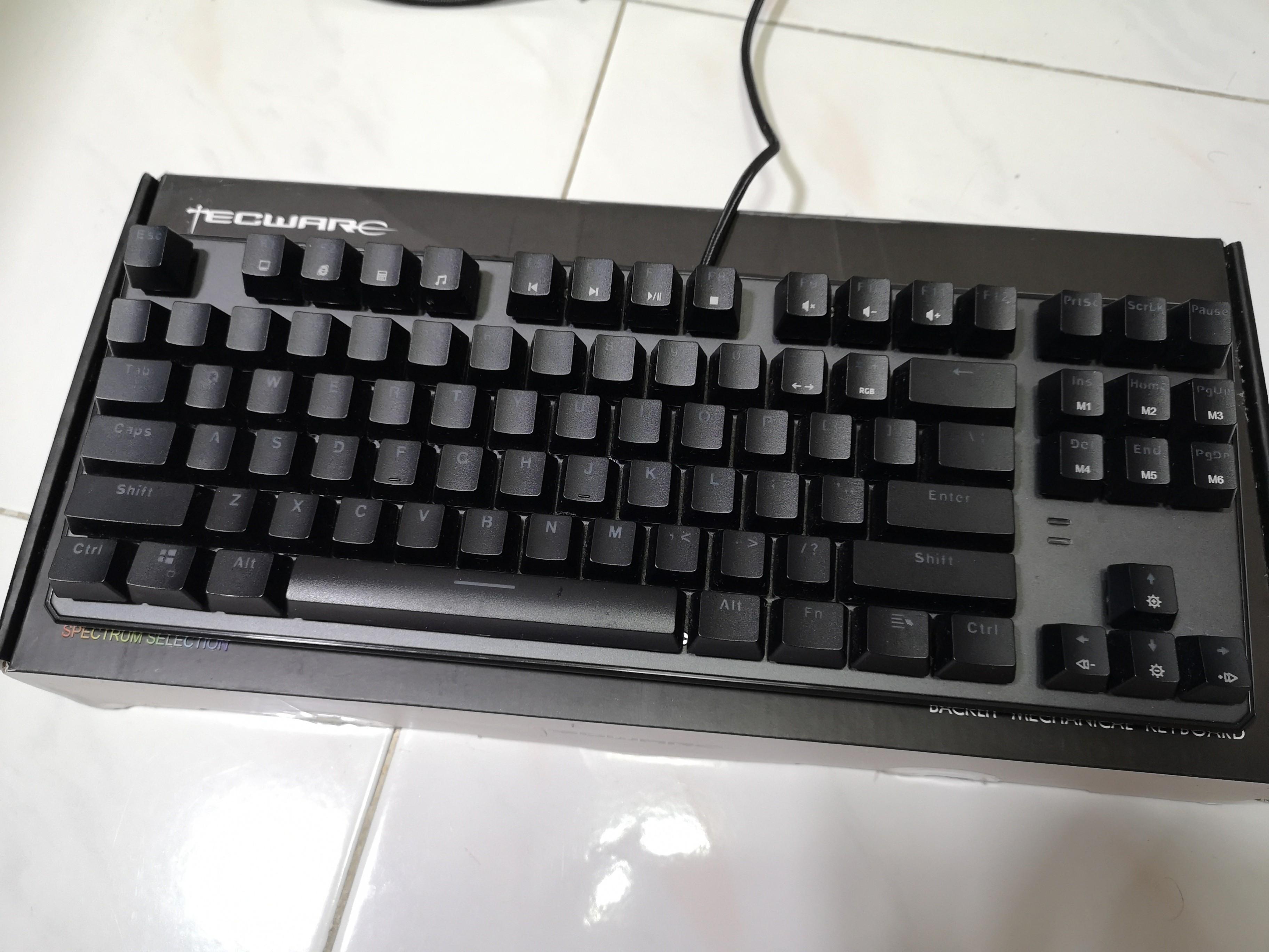 Tecware Phantom RGB Keyboard Blue Switch 95% New With Box, Computers ...