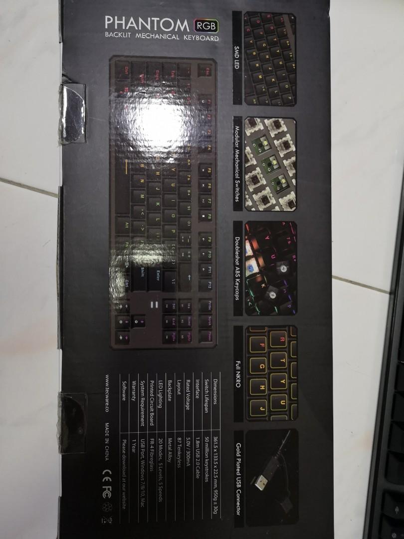 Tecware Phantom RGB Keyboard Blue Switch 95% New With Box, Computers ...