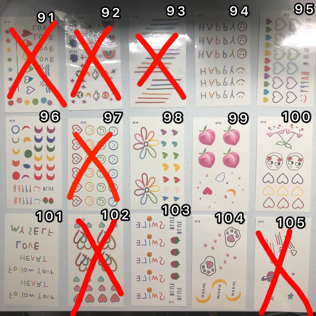 Temporary Tattoo Stickers, Design & Craft, Art & Prints on Carousell