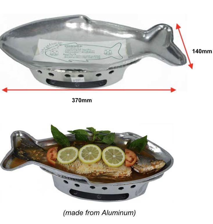 Thai Fish Serving Platter with Warming Base, Furniture & Home Living ...