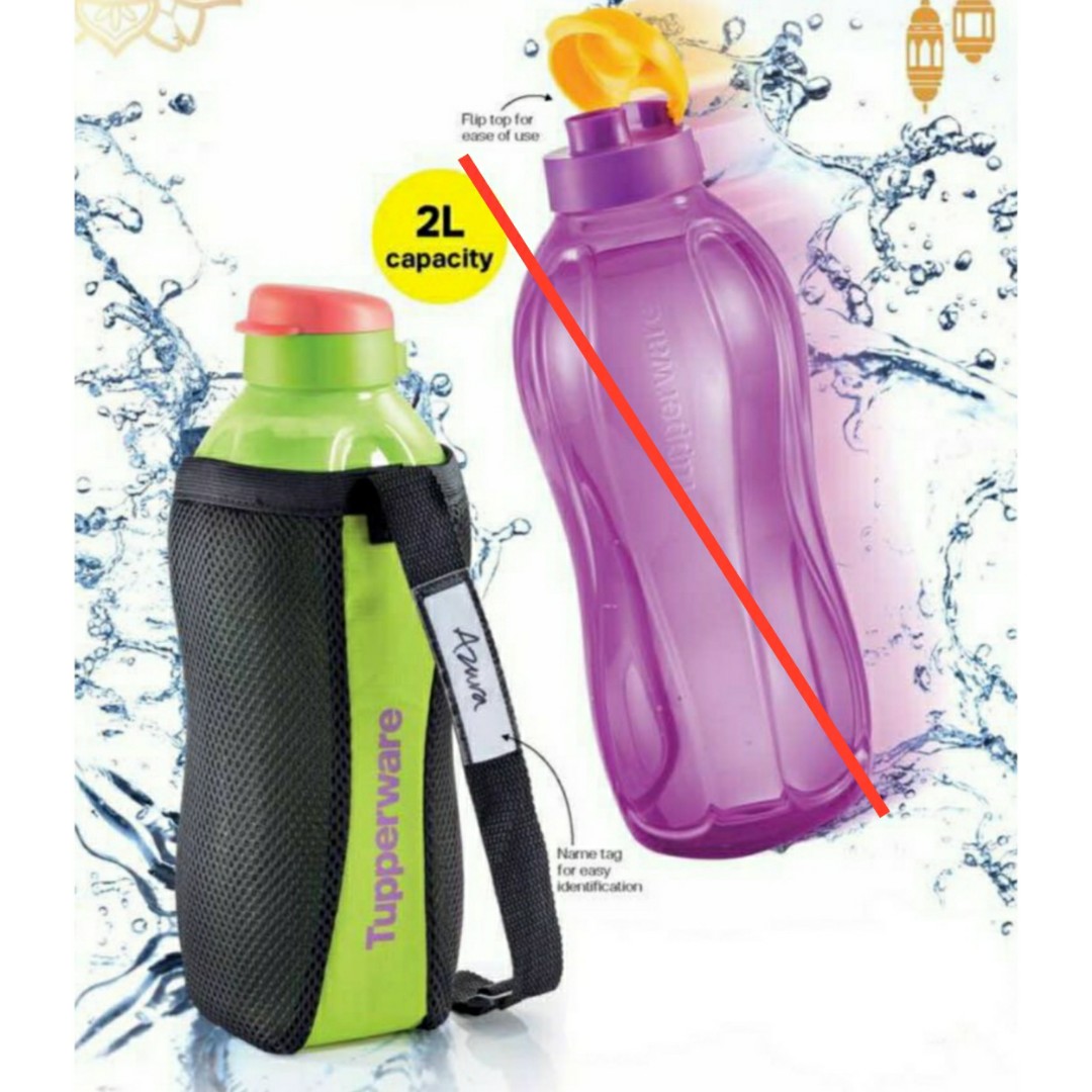 Tupperware 2 L/ Litre Giant Flip Top Cap Eco Water Bottle, TV & Home ...