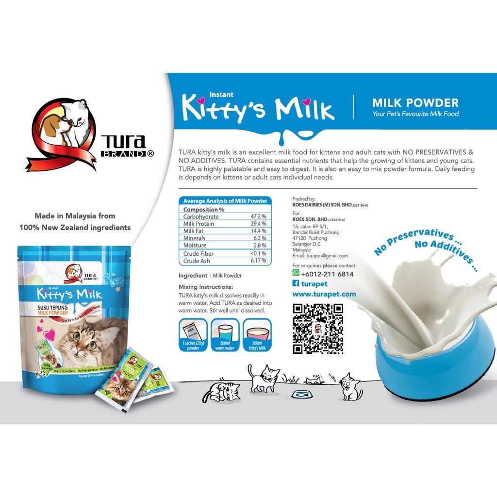 Tura Susu kucing - kitty milk, Pet Supplies, Pet Food on Carousell