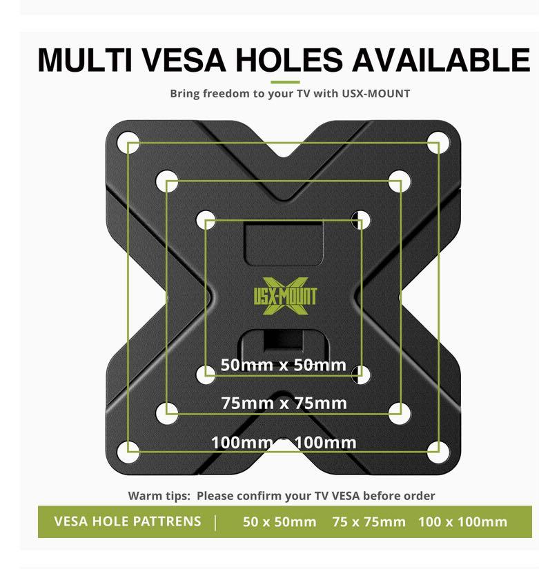 USX MOUNT TV Wall Mount Monitor Mount Bracket with Adjustable Tilt Swivel for 10inch to 26inch ...