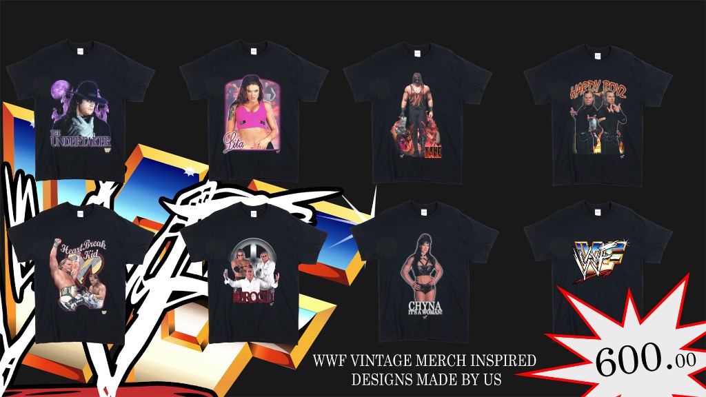 WWF / WWE VINTAGE MERCH SHIRTS, Men's Fashion, Tops & Sets, Tshirts ...