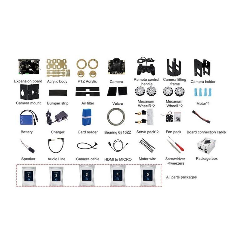 YahBoom Raspblock AI Smart Car for Raspberry Pi 4 Model B ...