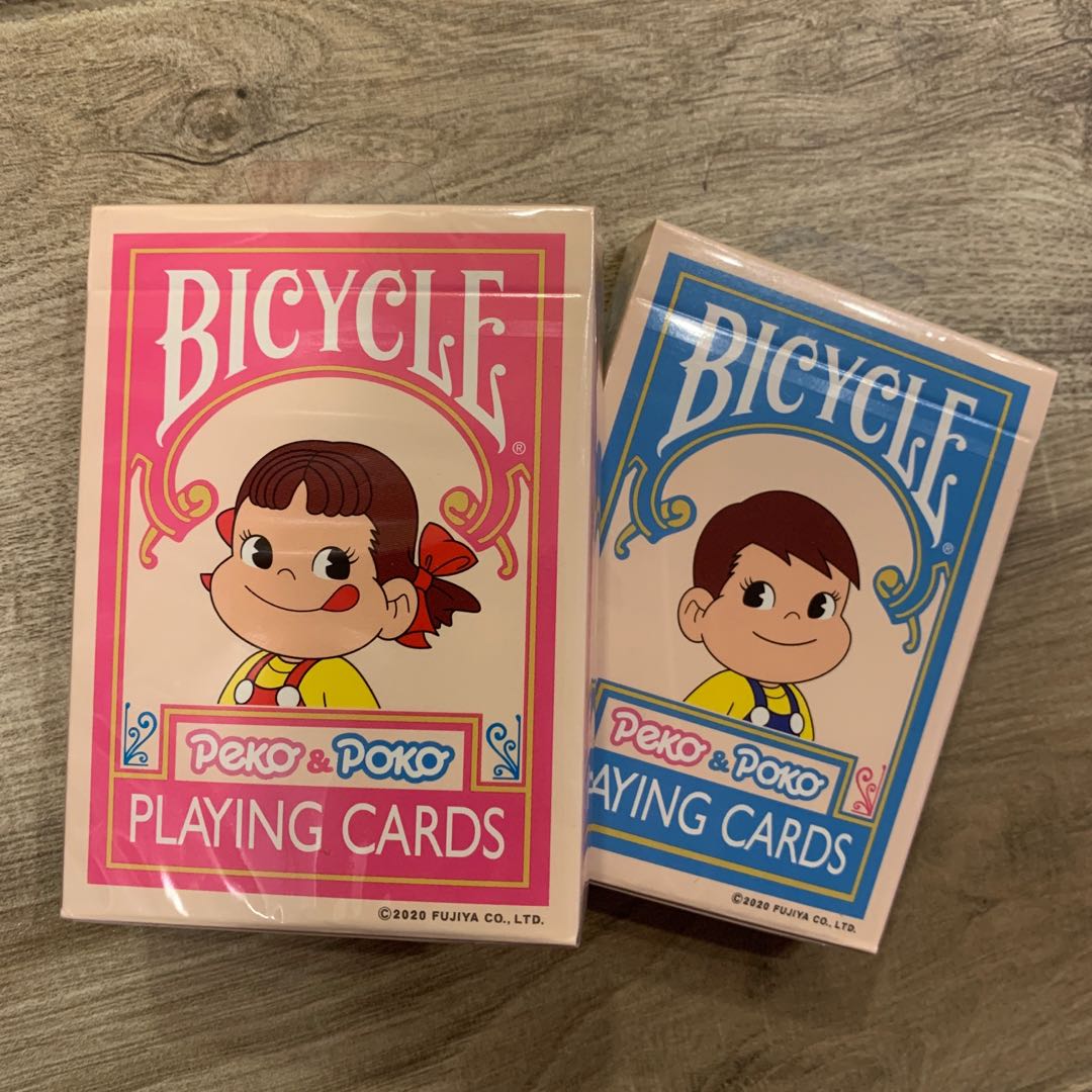 全新原裝正版 日版 Bicycle 不二家牛奶妹 牛奶仔 Peko & Poko playing Card 卡牌啤牌遊戲 美國製造 Made ...