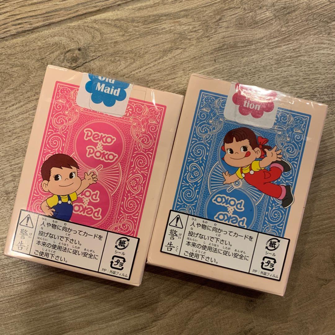 全新原裝正版 日版 Bicycle 不二家牛奶妹 牛奶仔 Peko & Poko playing Card 卡牌啤牌遊戲 美國製造 Made ...
