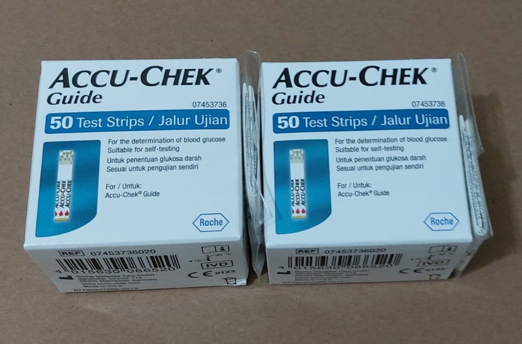 Accu-Chek Guide Test Strips 50 Strips per box x 2 boxes. (Last Set ...