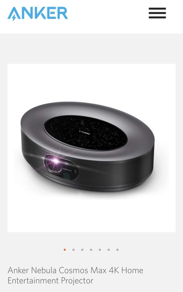 Anker Nebula Cosmos Max 4K home entertainment projector, TV & Home ...
