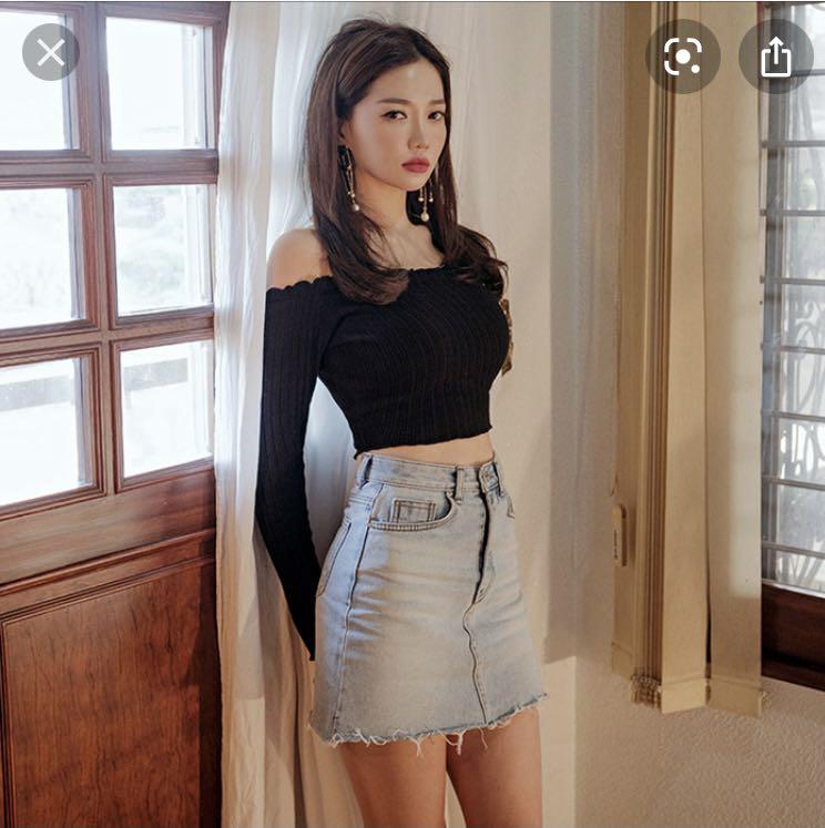 CHUU -5KG Denim Skirt, Women's Fashion, Bottoms, Skirts on Carousell