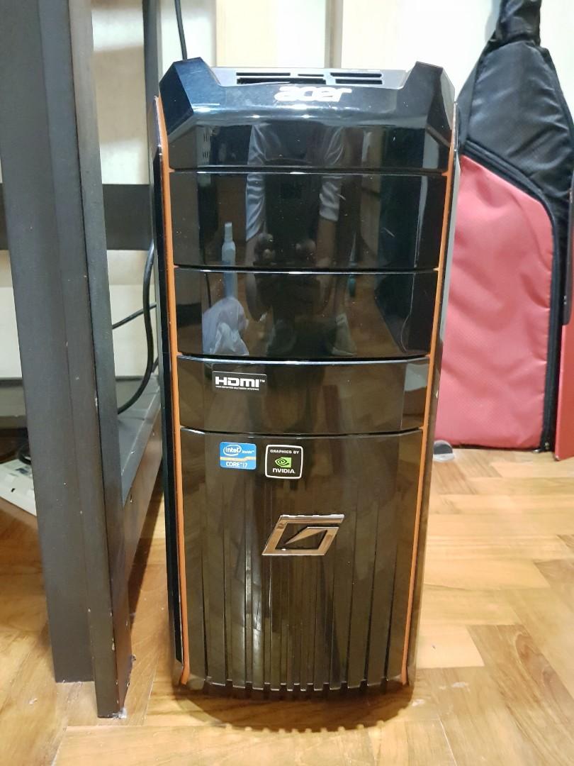 Desktop Computer, Monitor, Keyboard, mouse and wireless adapter ...