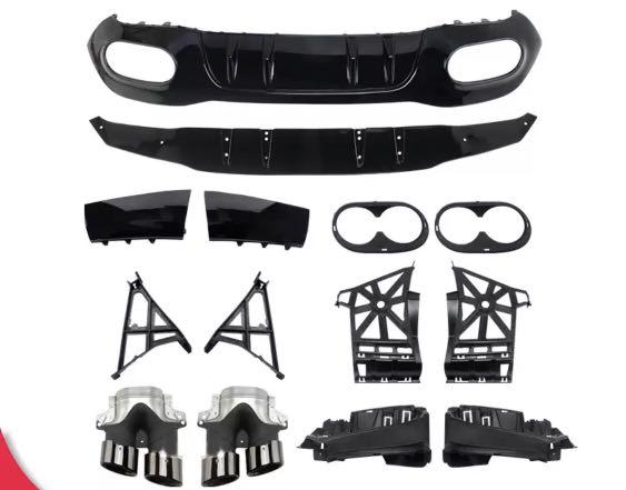 DIFFUSER W177 MERCEDES 19-21 A180 A200 CONVERT TO A45 A35 REAR DIFFUSER ...