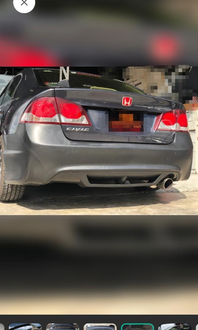 HONDA CIVIC TYPE R FD2 # REAR BUMPER SET # diffuser, Car Accessories ...