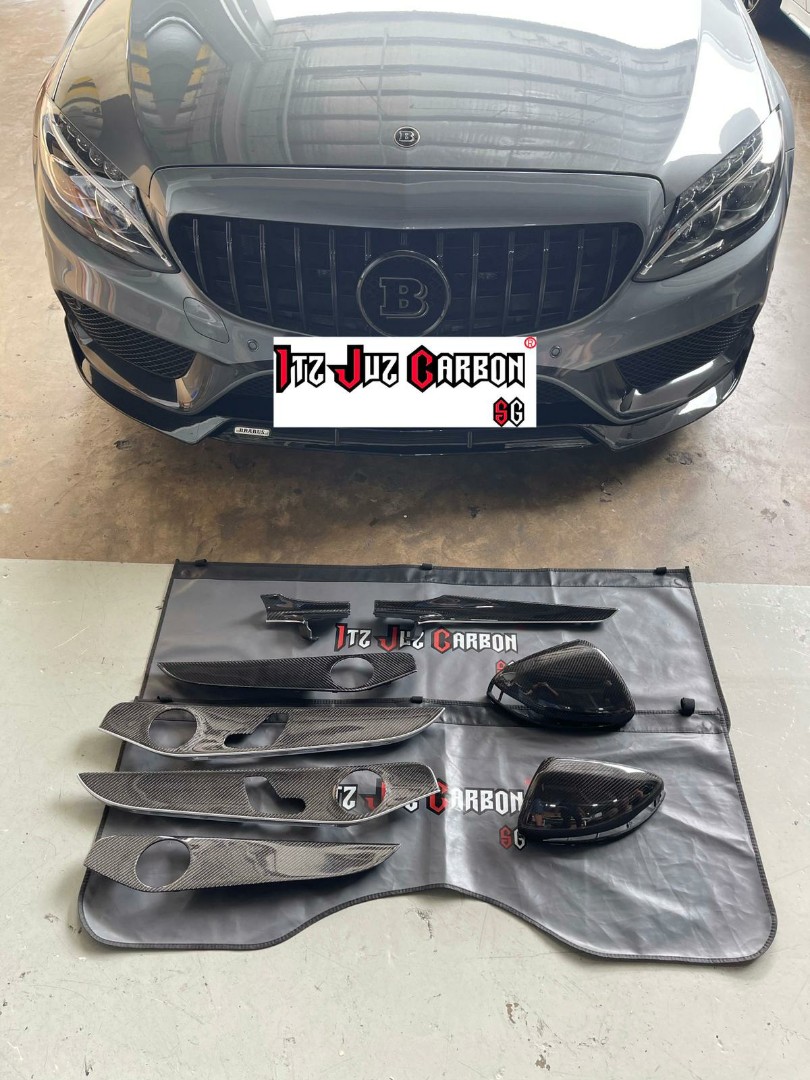 Mercedes W205 C200 Carbon fiber interior trim & side mirror, Car ...