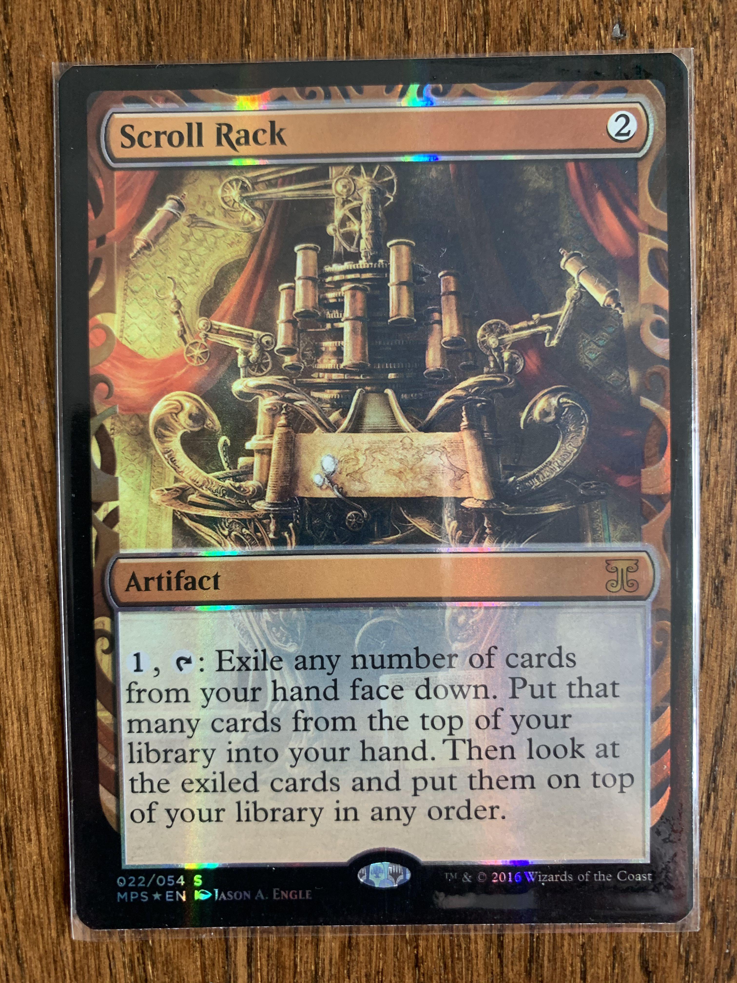 Mtg masterpiece Scroll Rack, Toys & Games, Board Games & Cards on Carousell